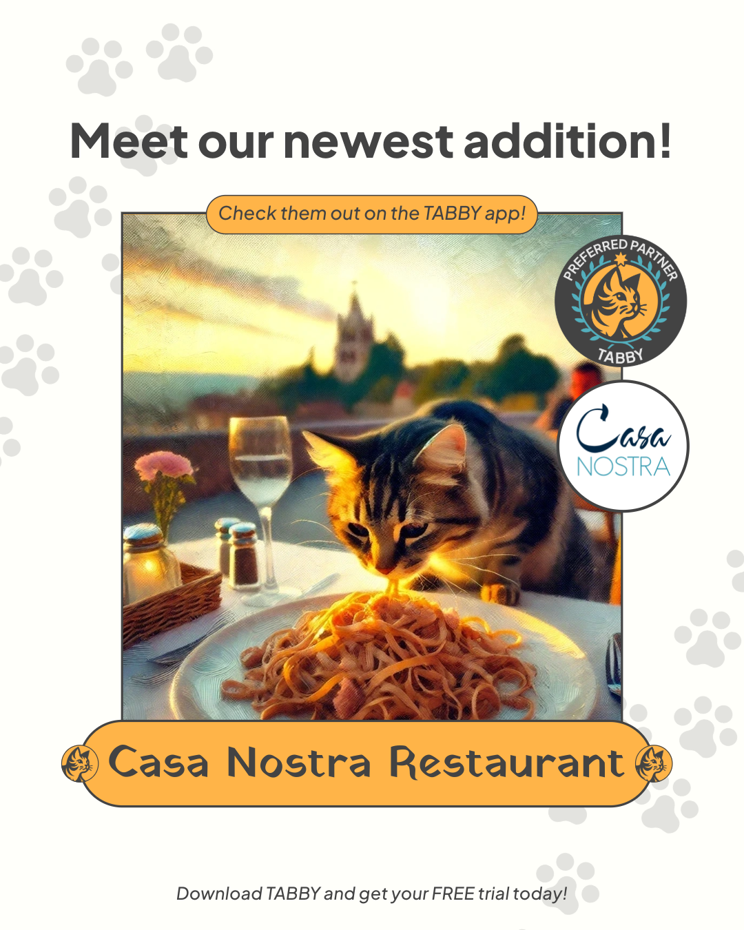 TABBY Welcomes Casa Nostra as Our New Preferred Partner